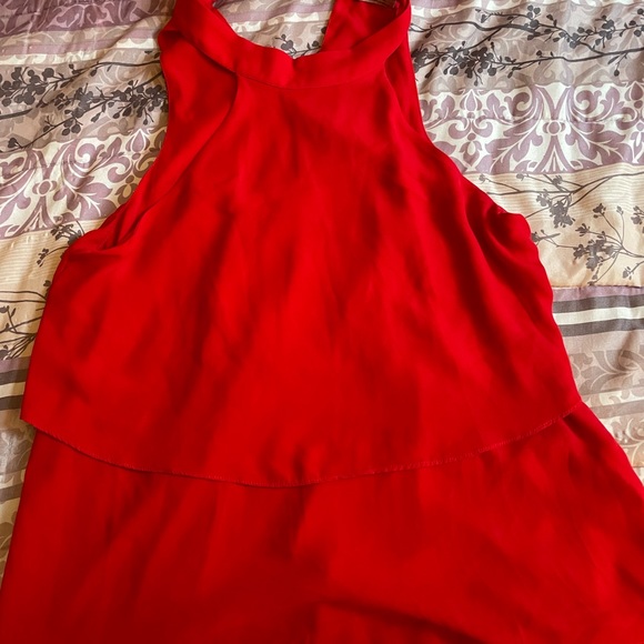 Zara | Tops | Zara Red Top Tie Ribbon | Poshmark